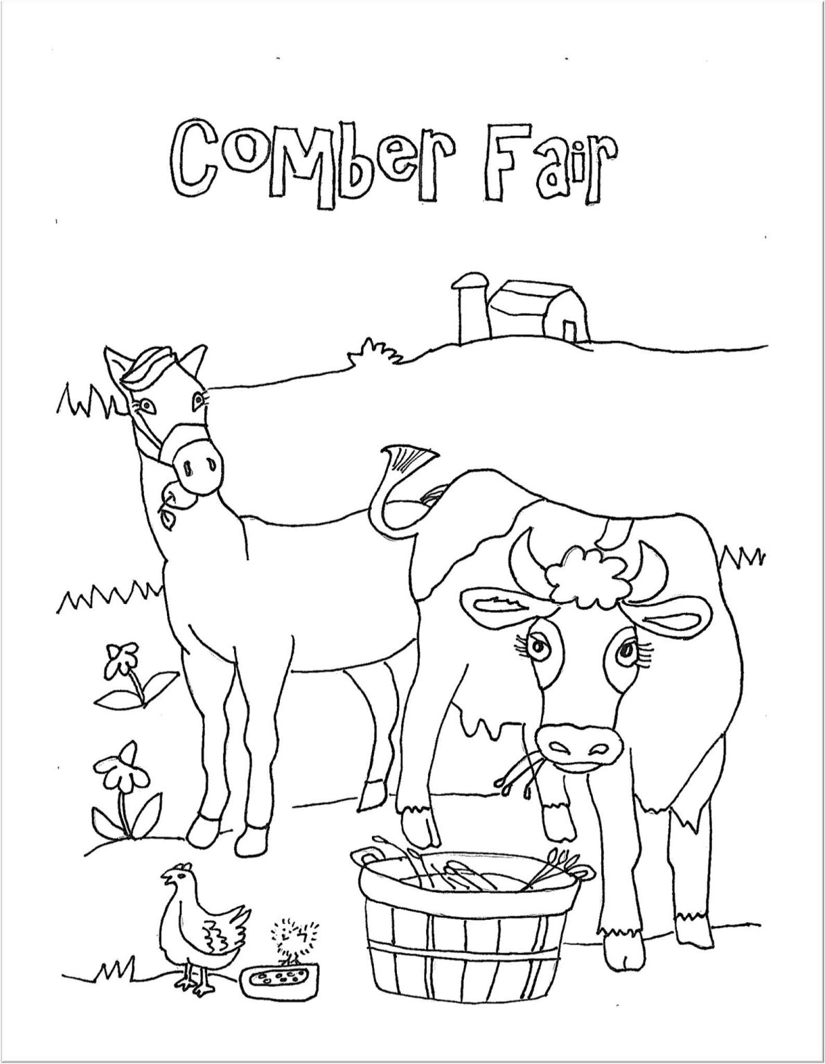 2025 Colouring Page – The Comber Fair